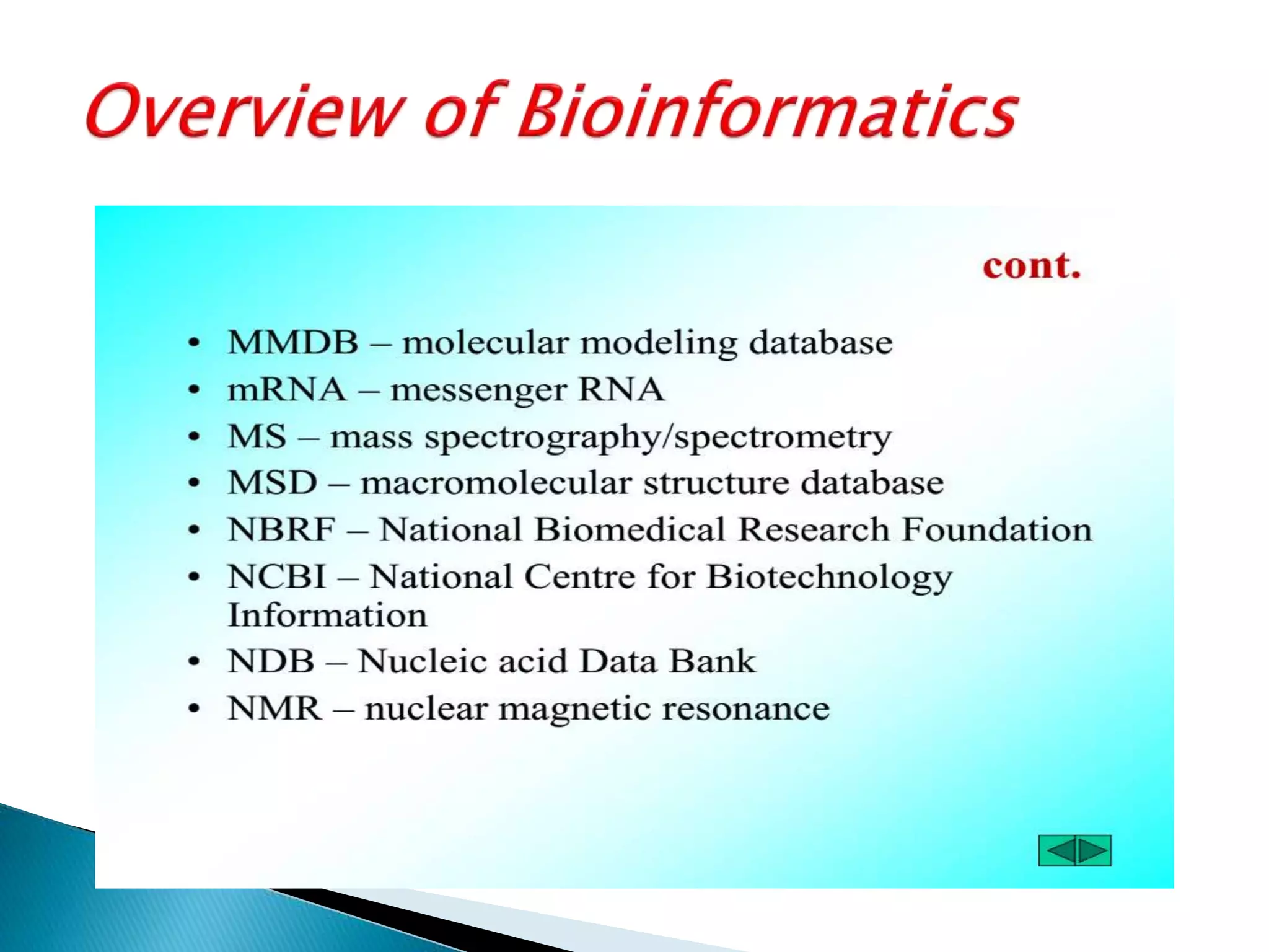 Overview of bioinformatics | PPT Overview of bioinformatics | PPT