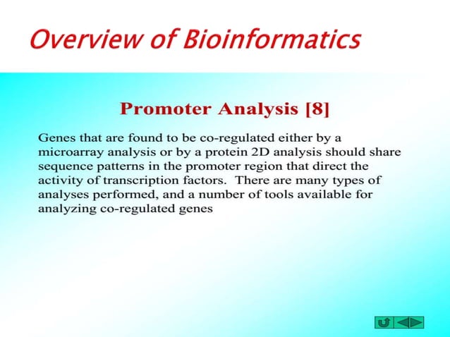 Overview of bioinformatics | PPTX