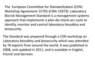 OVERVIEW OF BIOSAFETY & BIOSECURITY.pptx