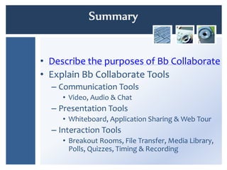 Blackboard Collaborate Overview | PPT