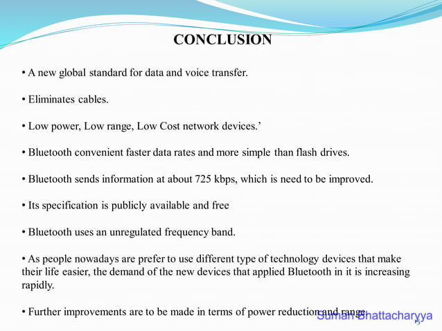 Overview of Bluetooth technology | PPT