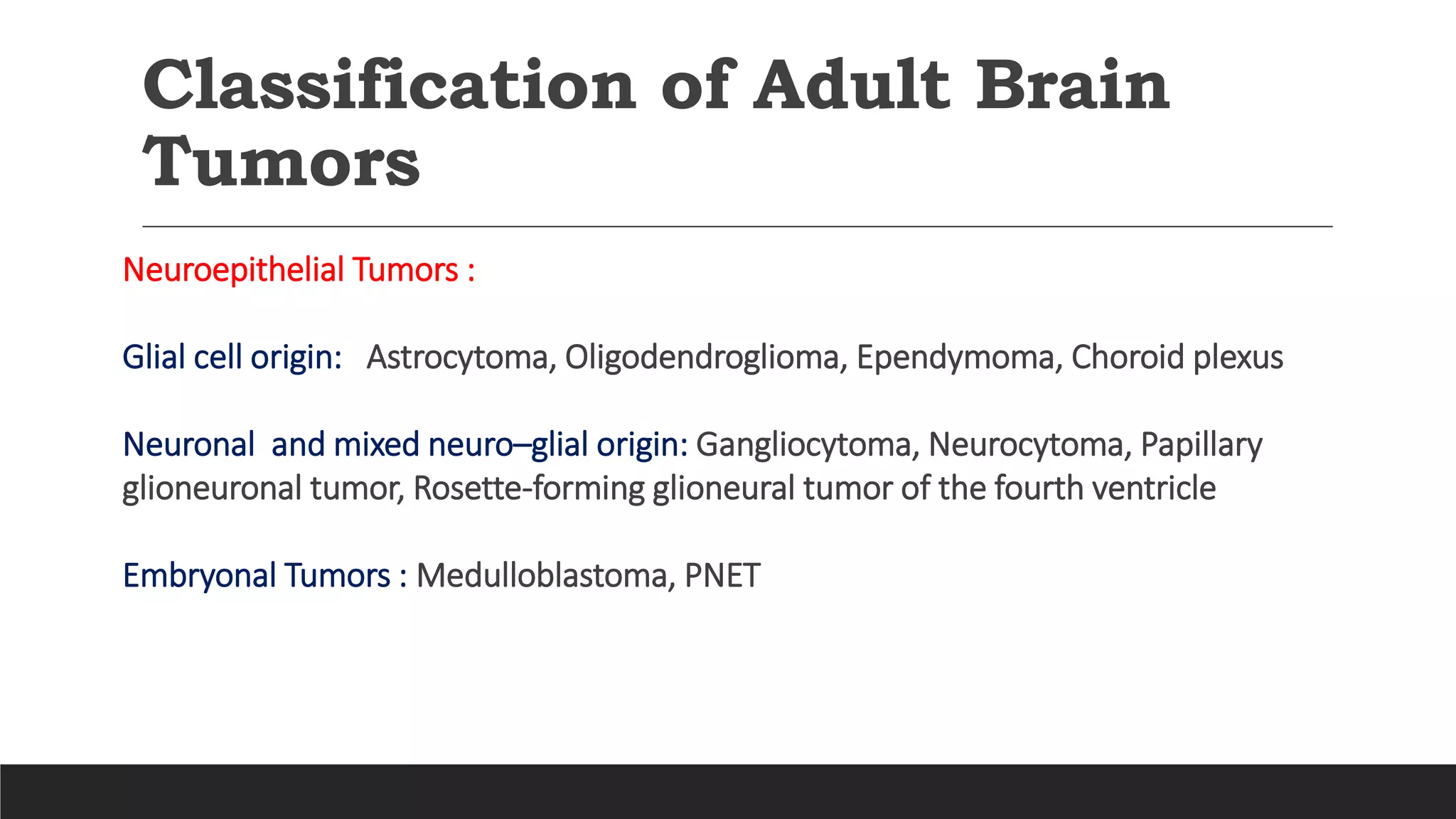 Overview of brain tumors | PPTX