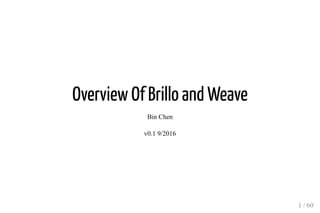 Overview of Brillo and Weave | PPT
