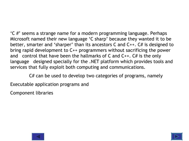 Overview of c# | PPT
