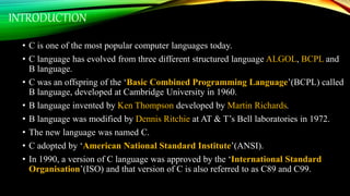 Overview of c | PPTX