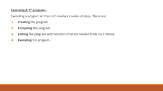 Overview of C Mrs Sowmya Jyothi | PPTX