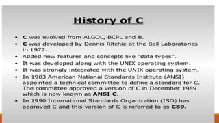 Overview of C Mrs Sowmya Jyothi | PPTX