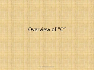 Overview of c (2) | PPT