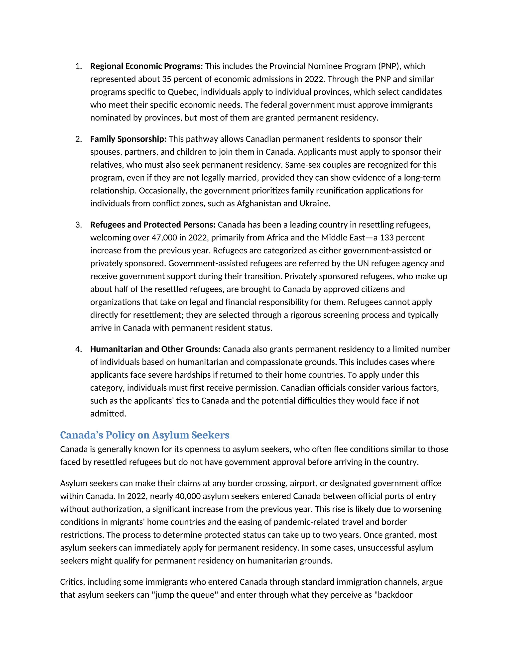Overview of Canada’s Immigration System and Public Opinion.docx