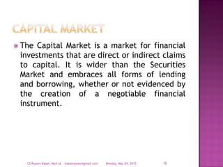 Overview of capital market | PDF