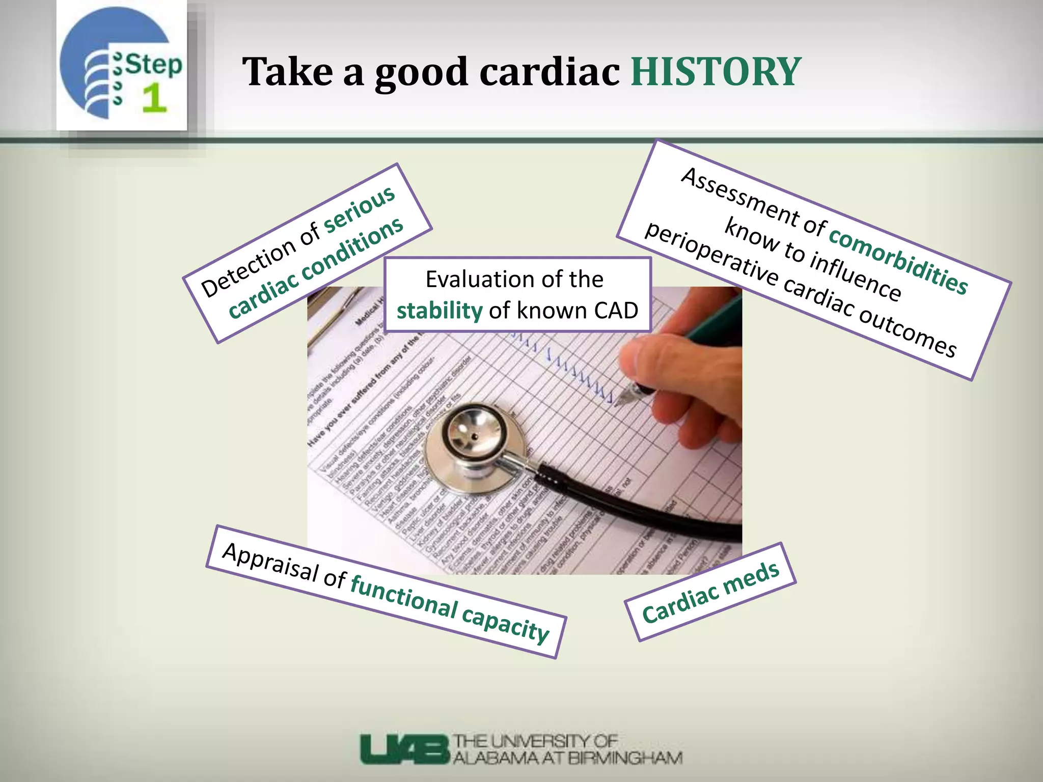 Overview of preoperative cardiac risk assessment | PPTX