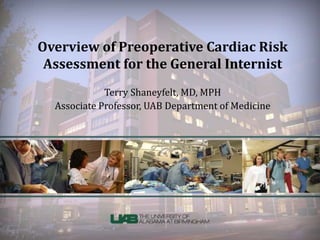 Overview of preoperative cardiac risk assessment | PPTX
