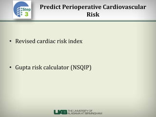 Overview of preoperative cardiac risk assessment