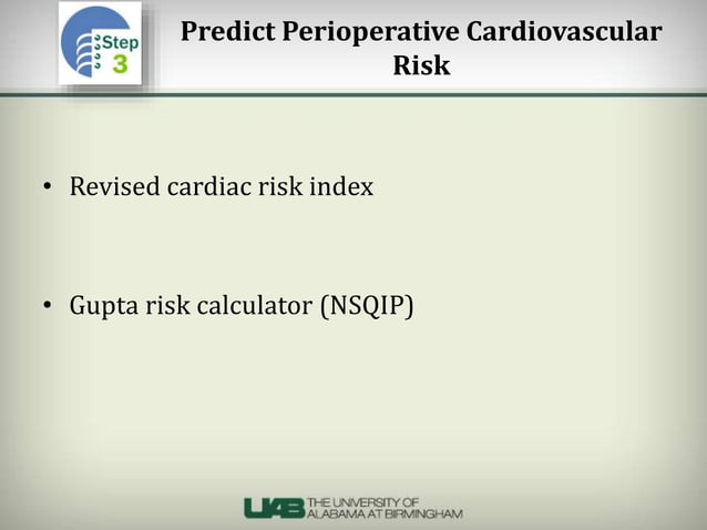Overview of preoperative cardiac risk assessment