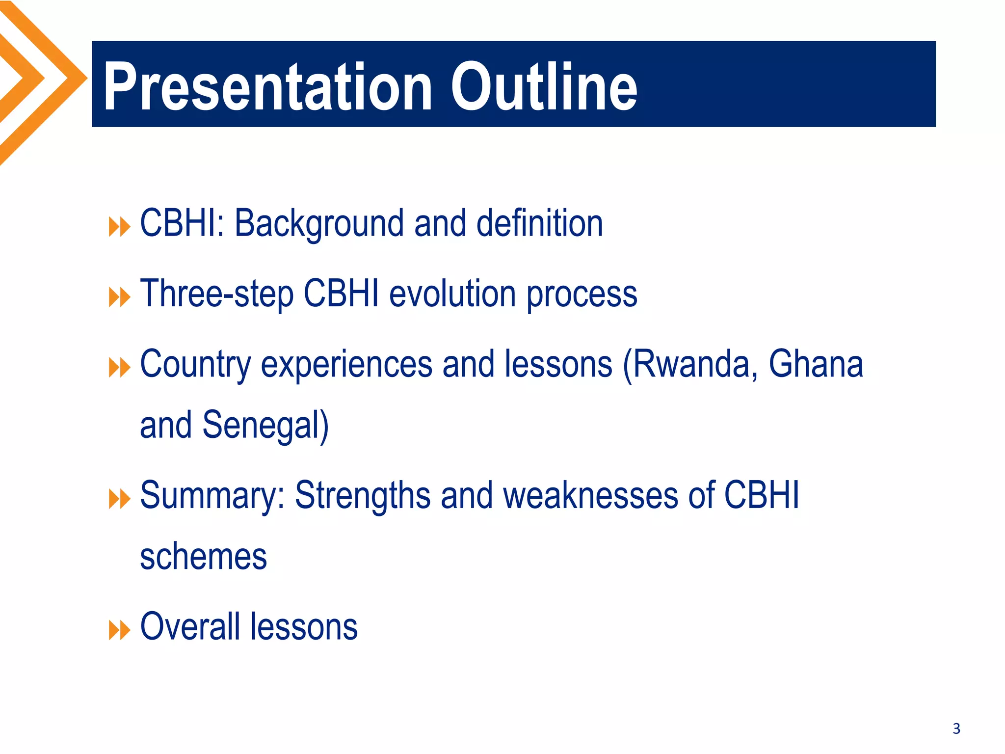 Overview of Community Based Health Insurance Lessons | PDF