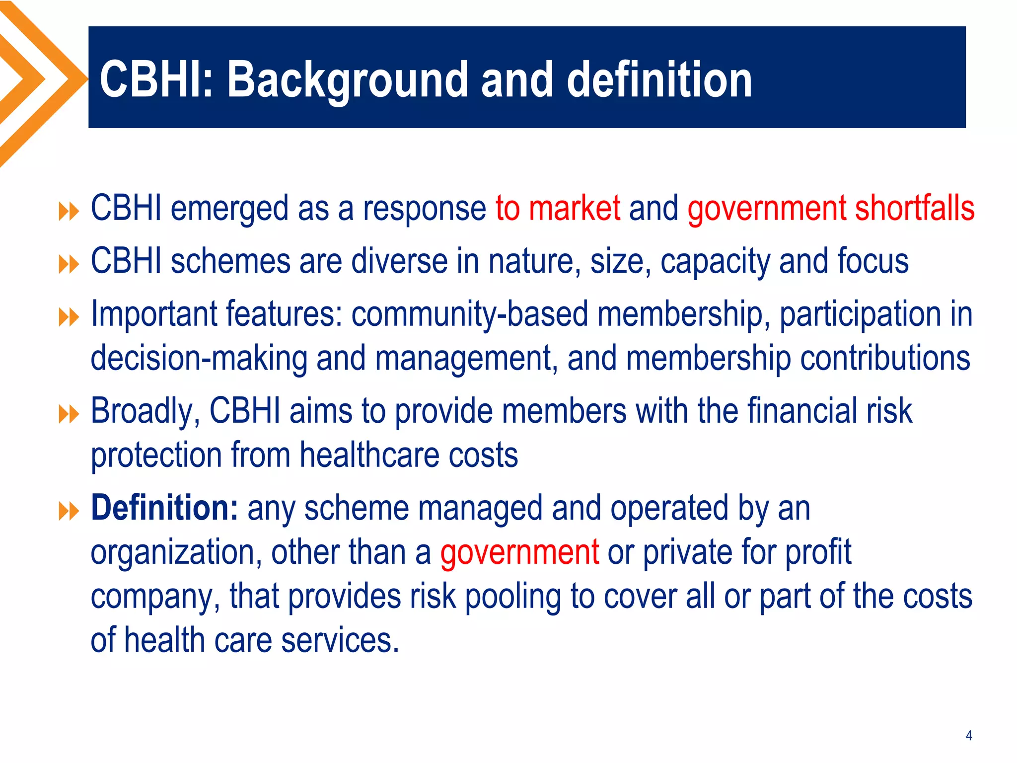 Overview of Community Based Health Insurance Lessons | PDF