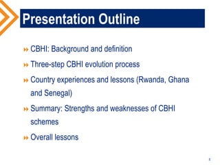 Overview of Community Based Health Insurance Lessons | PDF