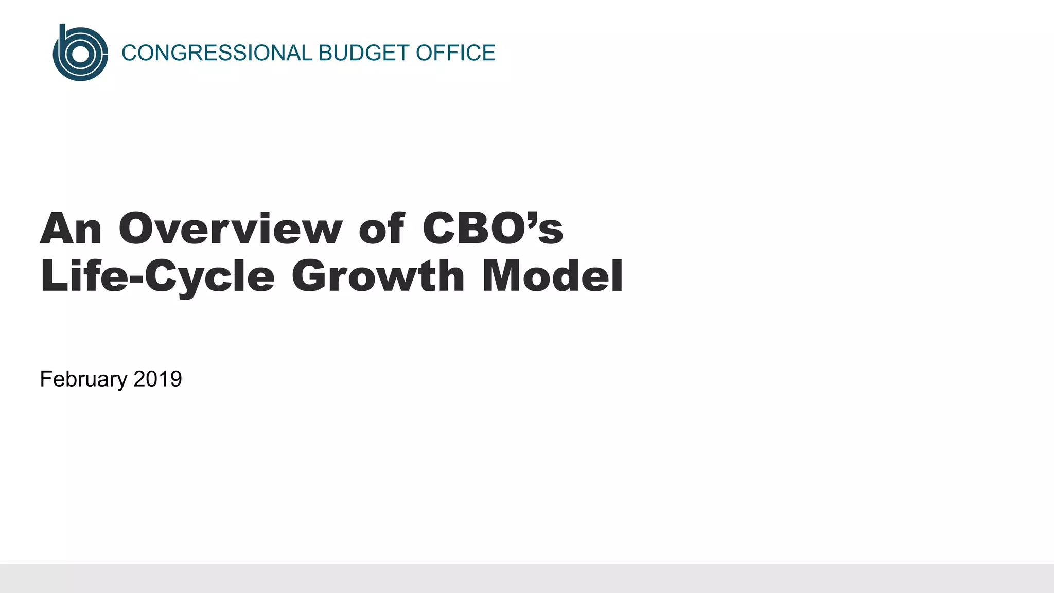 An Overview of CBO's Life-Cycle Growth Model | PPT