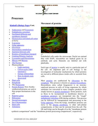 IVMS-OVERVIEW OF CELL BIOLOGY | PDF