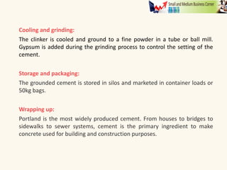 Overview Of Cement Manufacturing Manufacturing | PPT