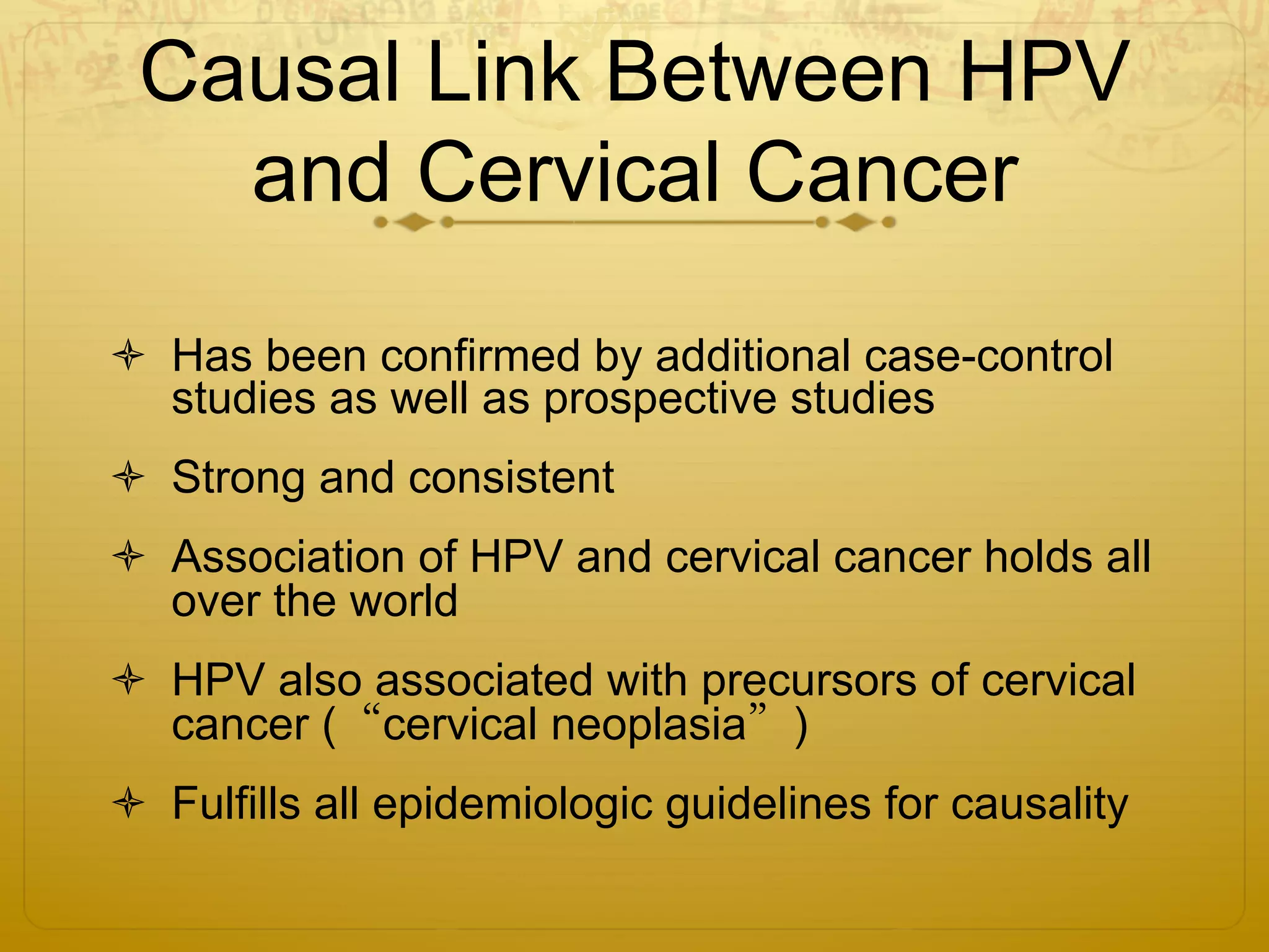 Overview of Cervical Cancer and HPV | PDF | Reproductive Health ...