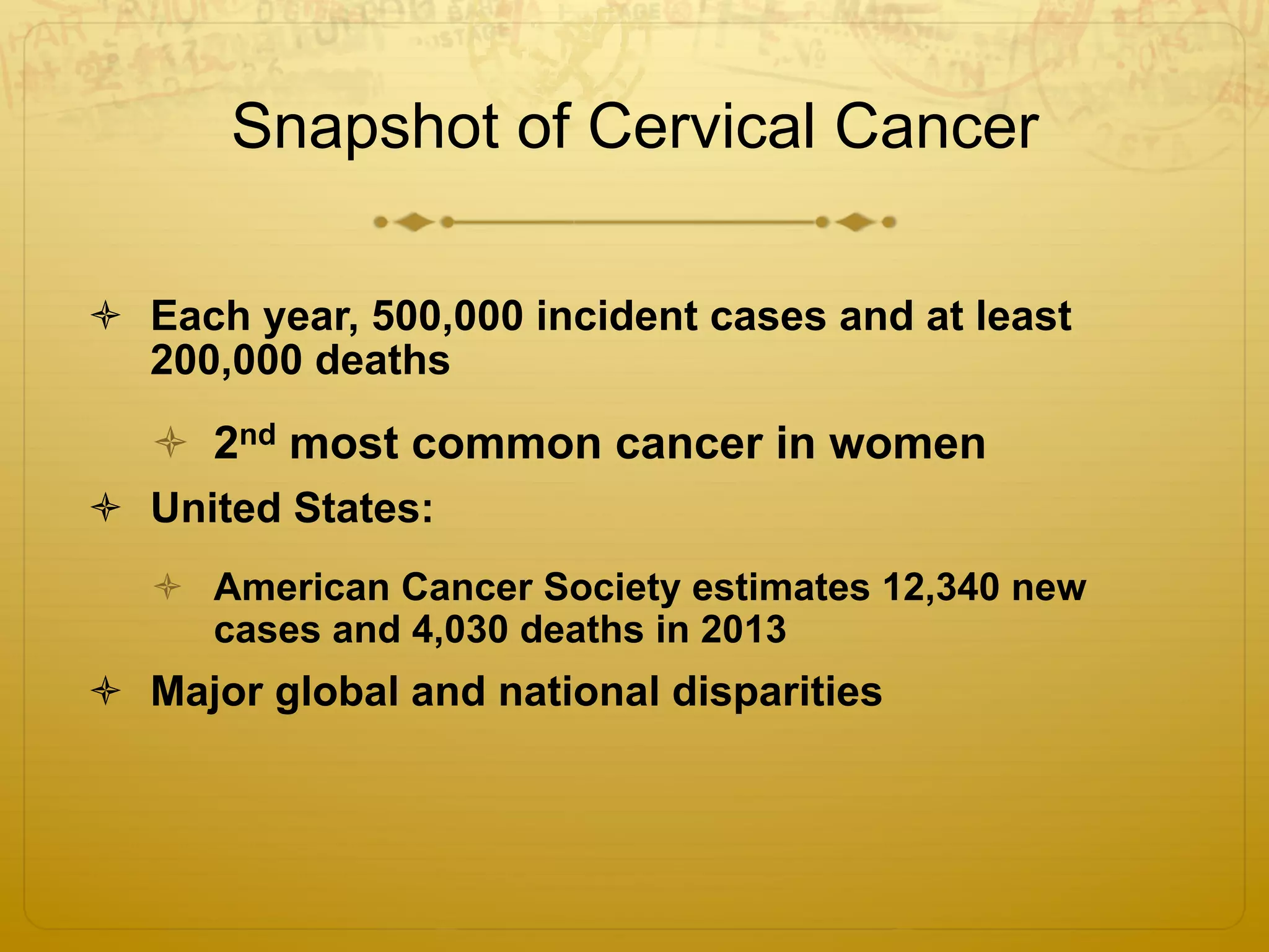 Overview of Cervical Cancer and HPV | PDF | Reproductive Health ...