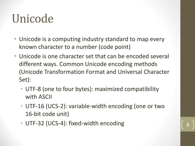Overview of character encoding | PPTX | Computing | Technology & Computing