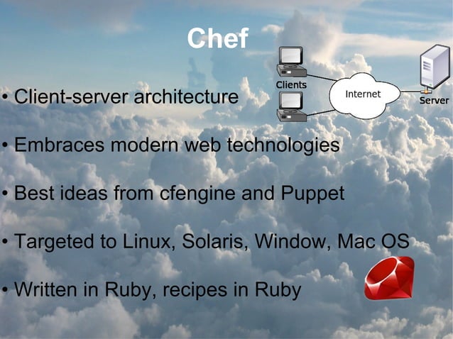 Overview of chef ( Infrastructure as a Code ) | PPT