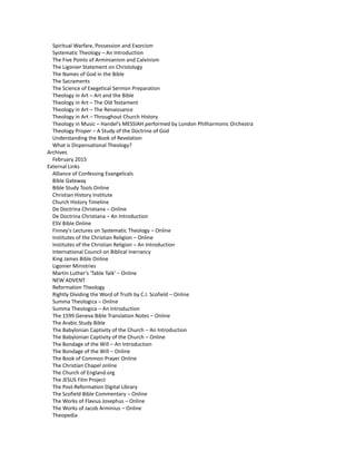 FLEPUNIVERSITYBIBLECOLLEGELIBRARYFUBC Overview of Church History.pdf