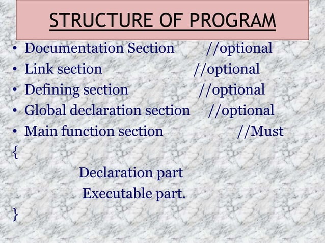 Overview of c language | PPT