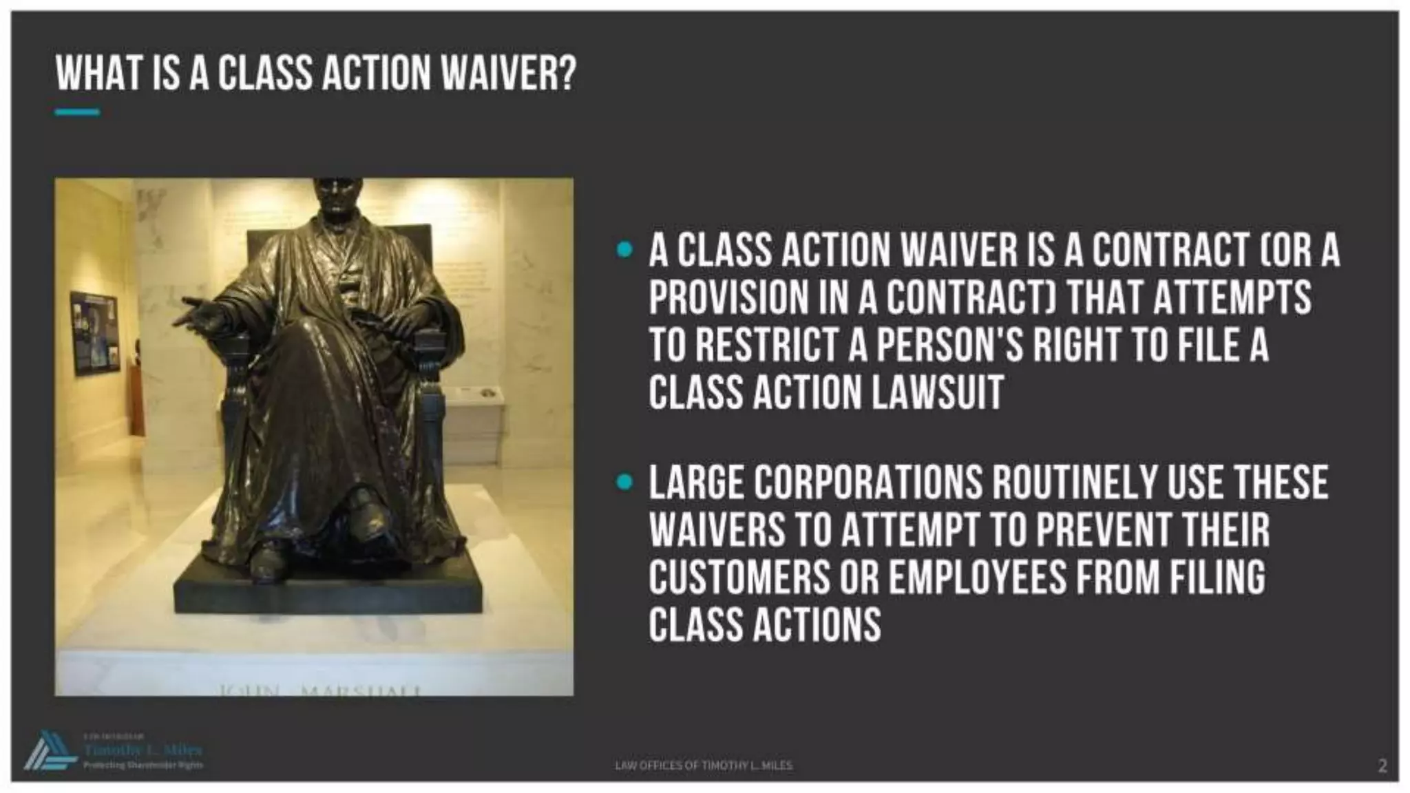 Overview of Class Action Waivers | PPTX