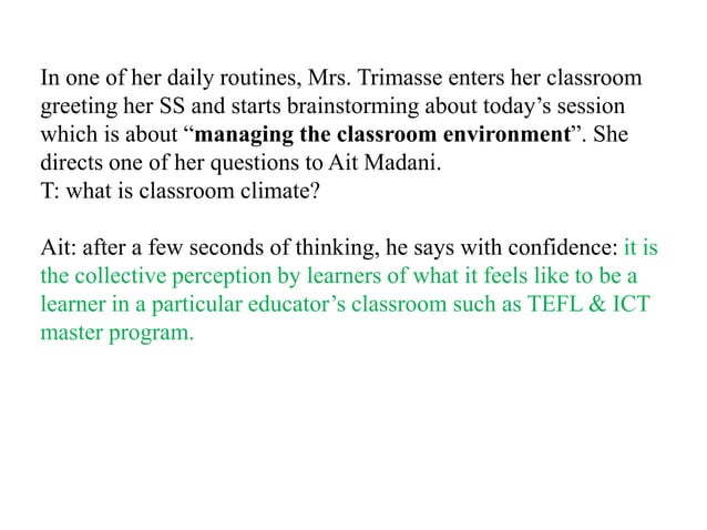 Overview of classroom management chapters | PPT