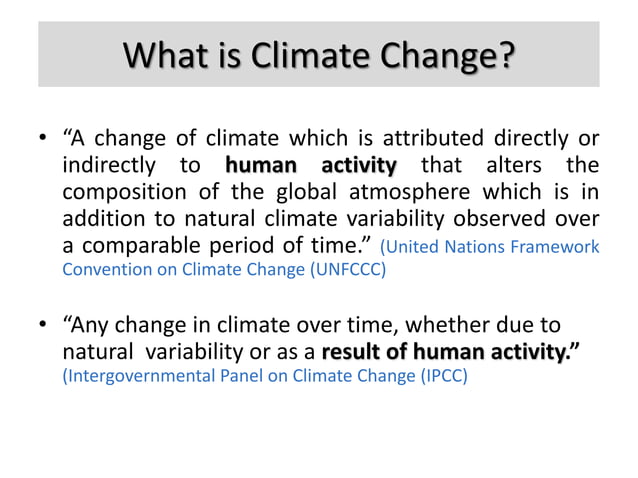 Overview of climate change | PPTX