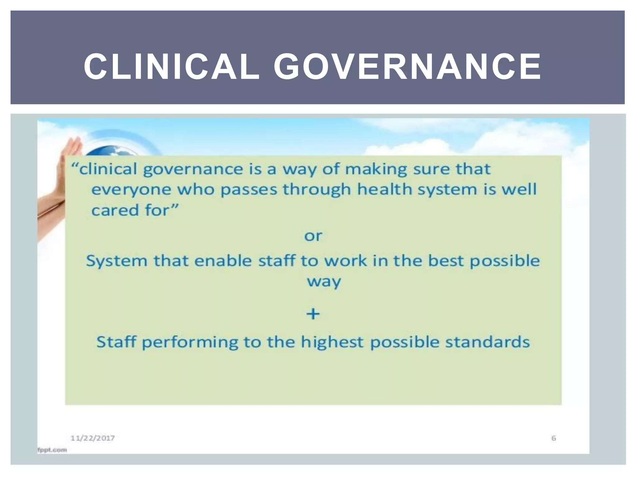 Overview of clinical governance | PDF