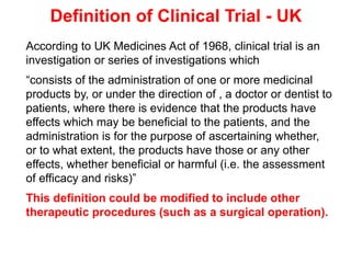 Overview of clinical trials in medicine | PPT