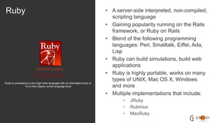 Overview of Coding Languages | PPT