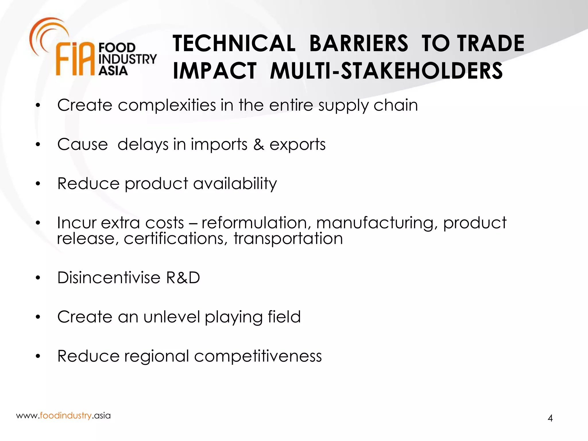 Overview of Common Technical Barriers to Trade | PPT