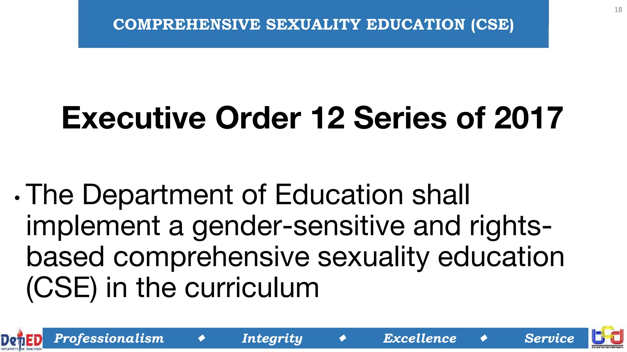 Overview Of Comprehensive Sexuality Education Cse Rationale Legal Bases And Policy