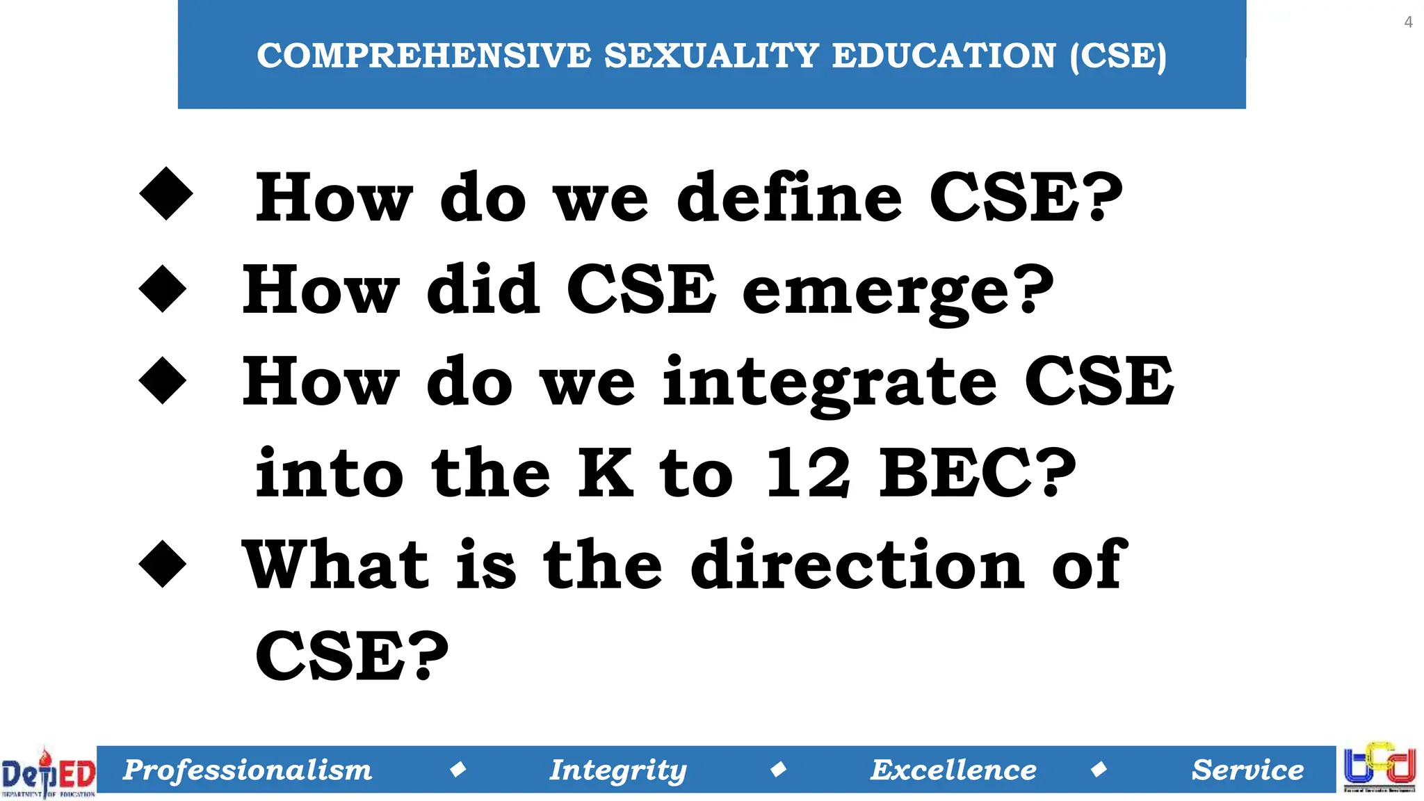 Overview Of Comprehensive Sexuality Education Cse Rationale Legal Bases And Policy