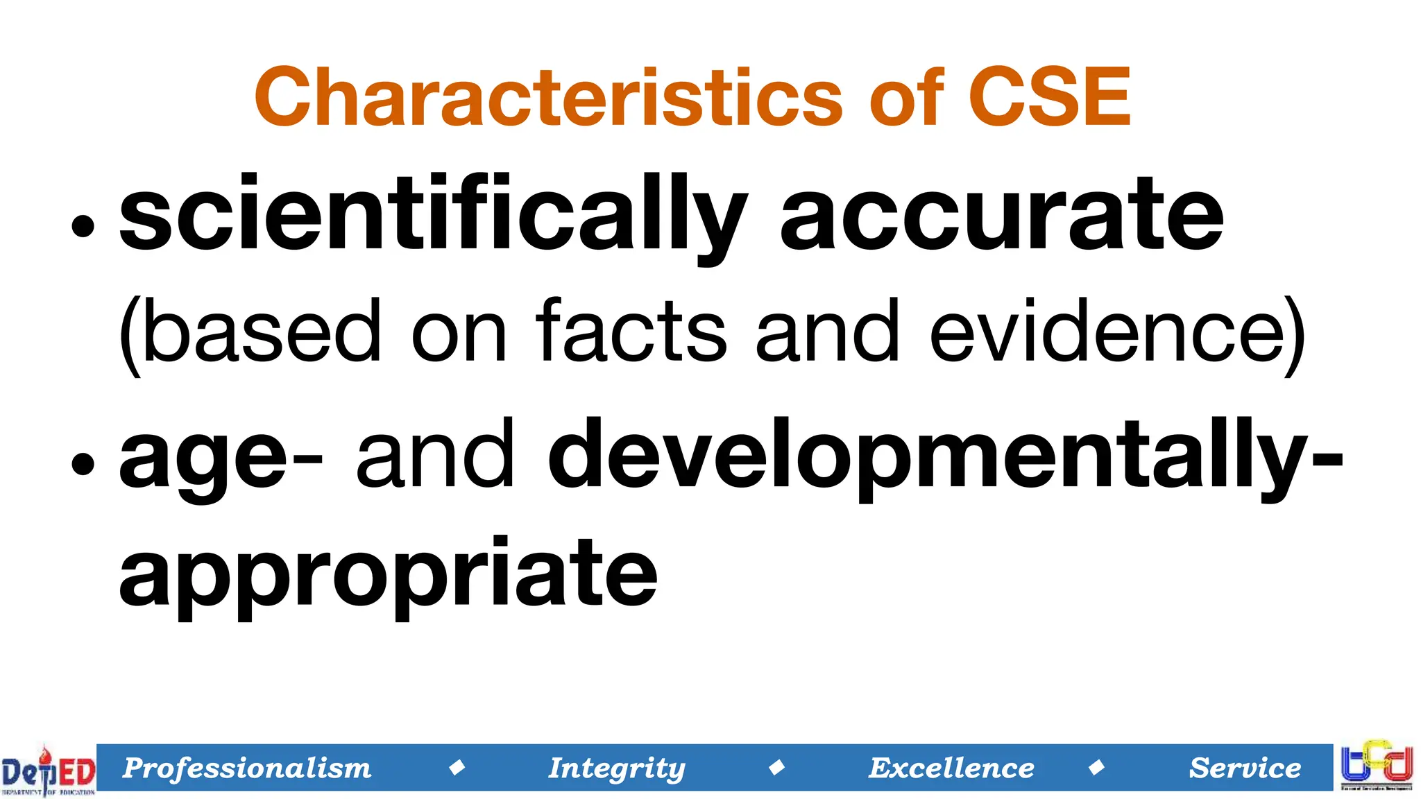 Overview of Comprehensive Sexuality Education (CSE) (Rationale, Legal ...