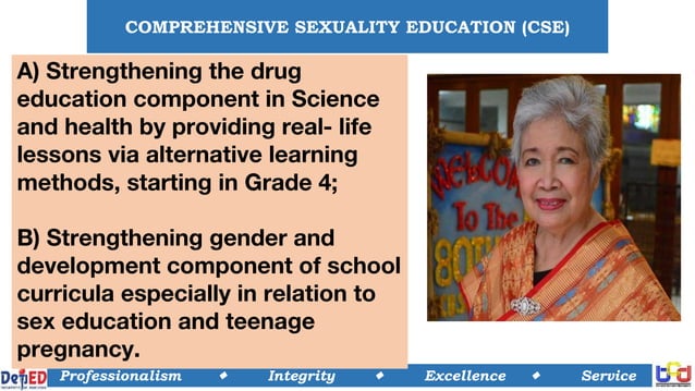 Overview of Comprehensive Sexuality Education (CSE) (Rationale, Legal Bases and Policy ...