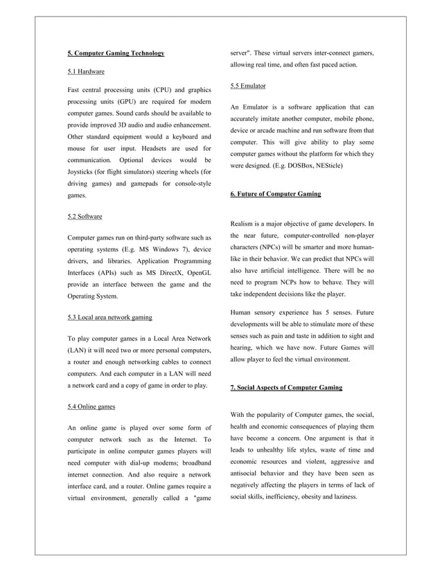 Overview of Computer Games | PDF