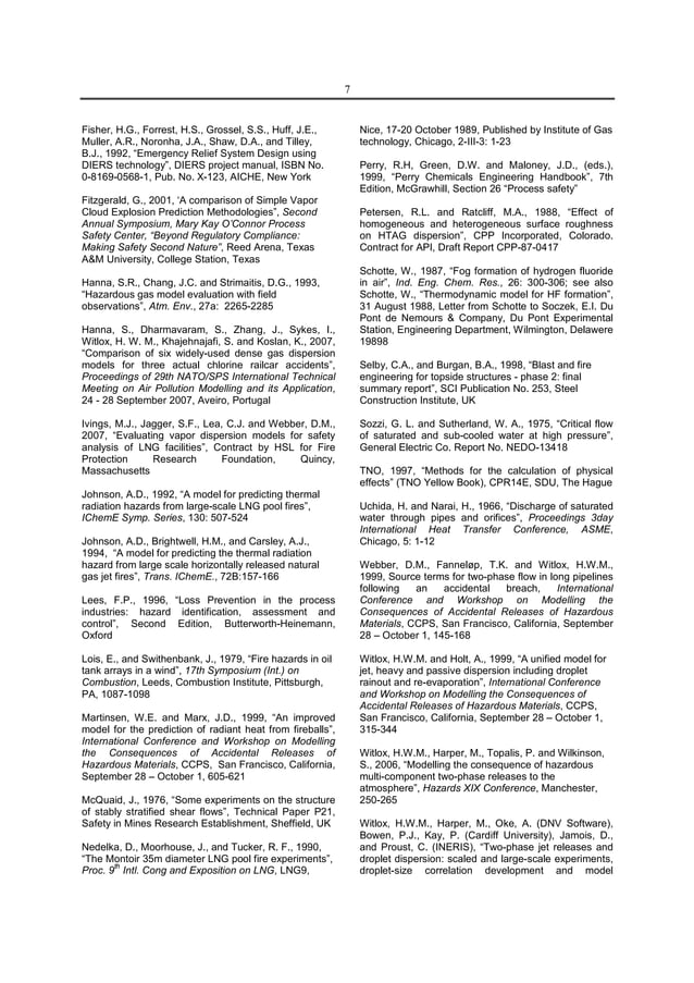 Overview of consequence modelling in the hazard assessment package ...