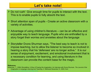 Overview of contemp lit for children short story y4 050413 | PPT