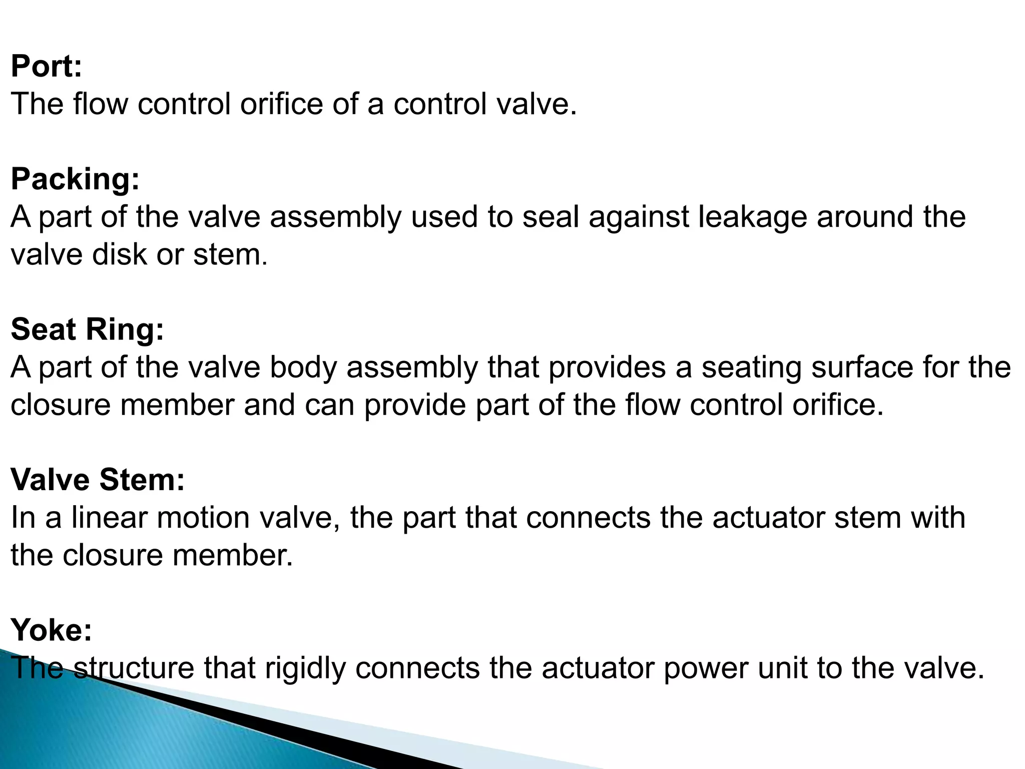 Overview of control valves | PPTX