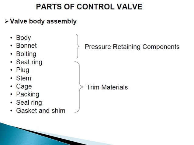 Overview of control valves | PPTX