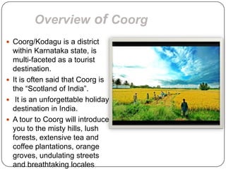 Overview of coorg | PPTX