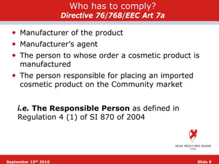 Overview of cosmetics legislation | PDF