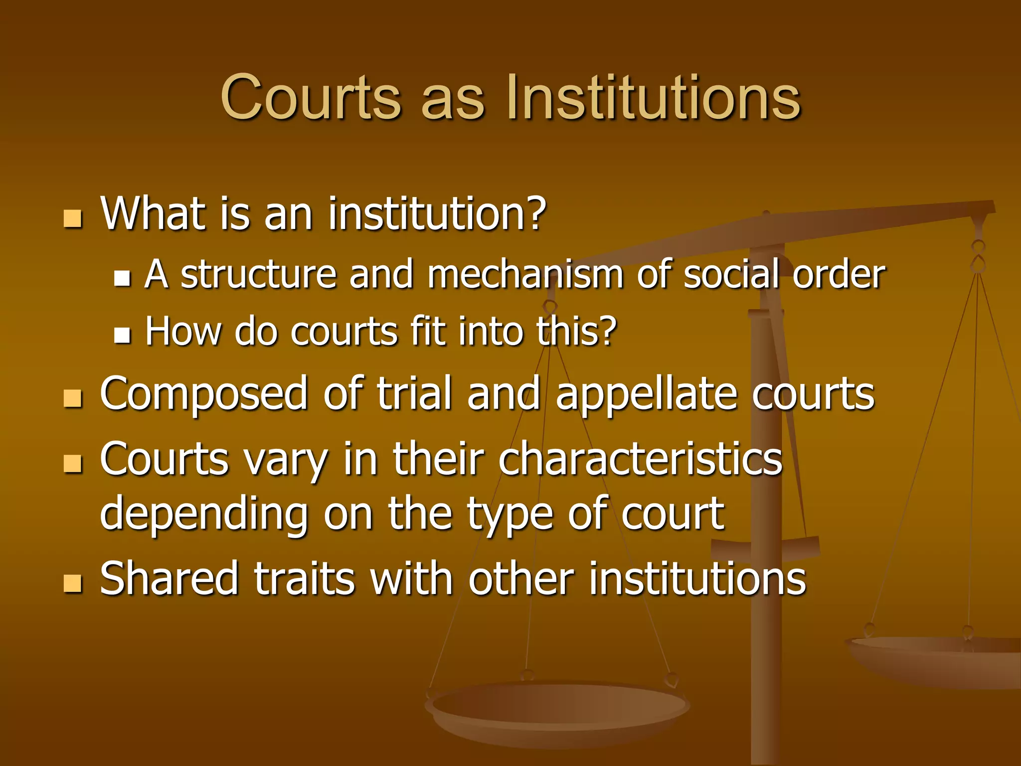 Overview of courts | PPTX | Law