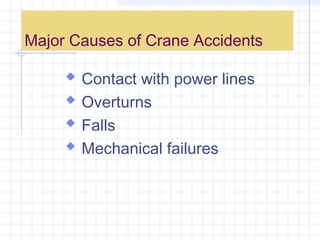 Overview of crane incidents | PPT | Injuries | Diseases and Conditions